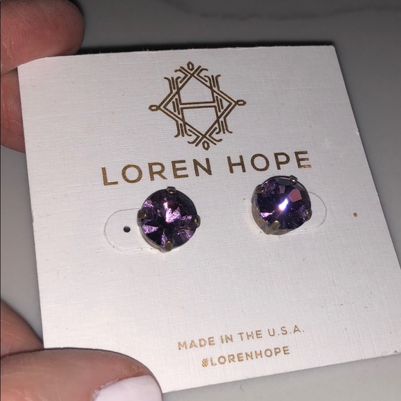 Loren Hope | Jewelry | Loren Hope Purple Studs | Poshmark